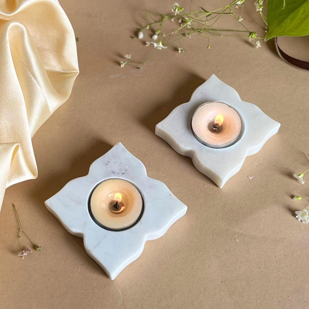 Marble Tealight Holder (Set of 2)