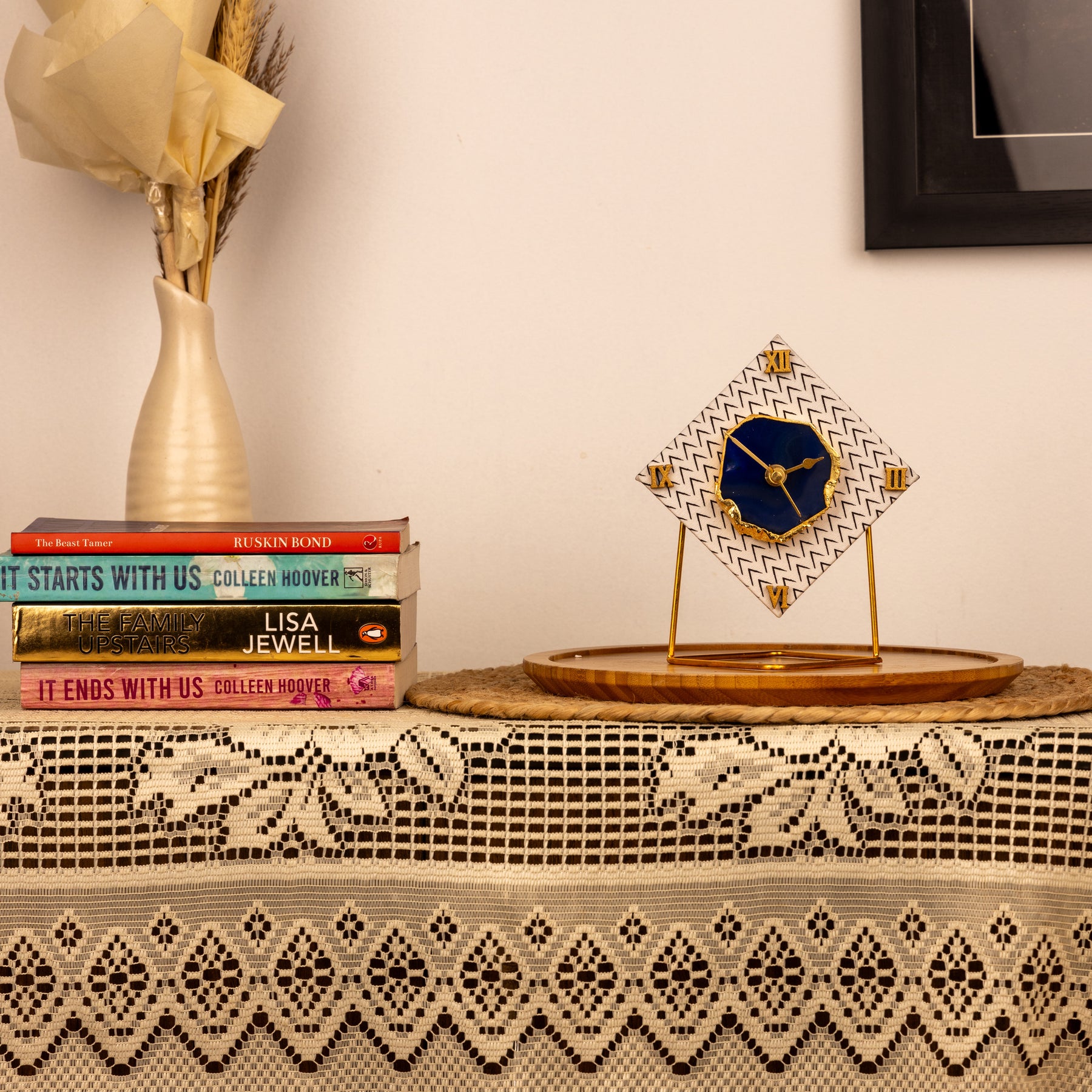 Decor Your Desk with Desk Clocks (Brazilian/Crystal Agate)